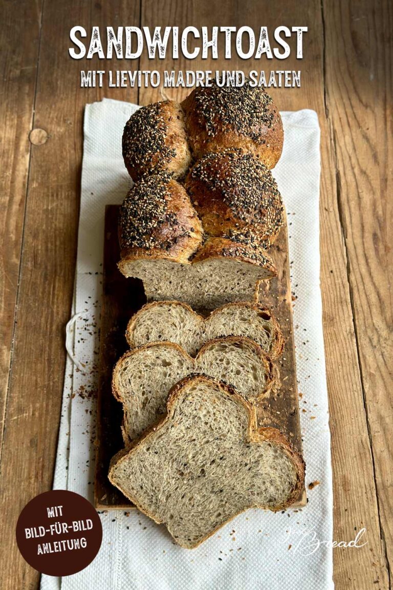 Sandwich-Toast: Mit Lievito Madre und Saaten | Just Bread
